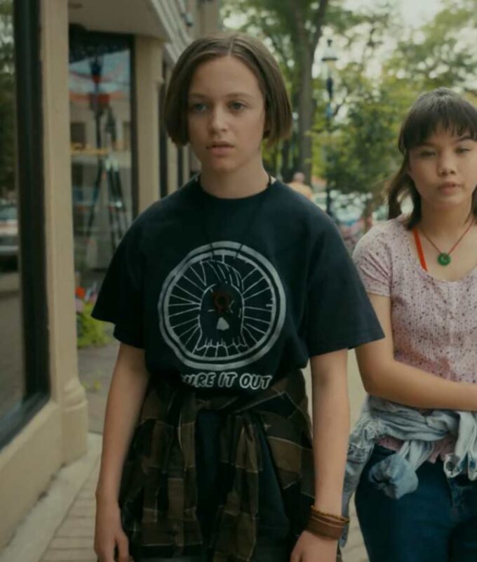 Paper Girls Mac Coyle Figure It Out Black T-Shirt - CreativeTDesign